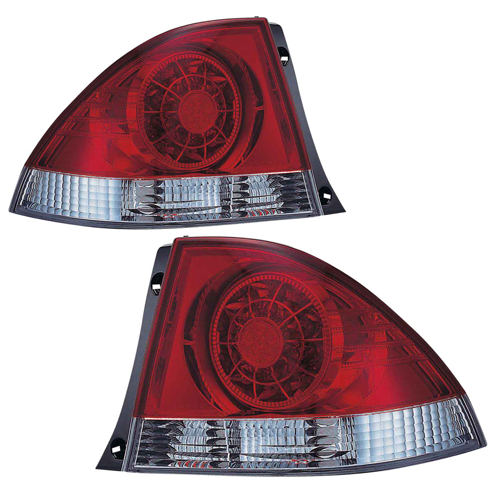 Lexus IS200 300 98 05 Red Clear LED Tail Lights Showoff Imports
