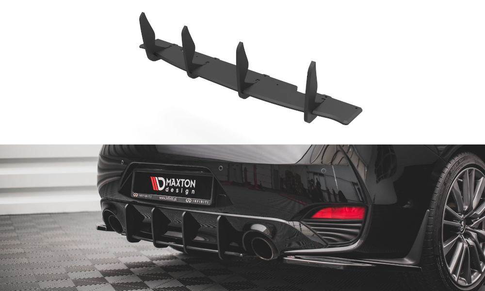 Street Pro Rear Diffuser Infiniti Q60 S MK2 - Black – Showoff Imports