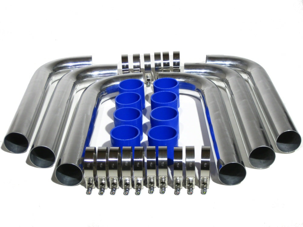 Universal 2.5 Inch Stainless Steel Intercooler Piping Kit